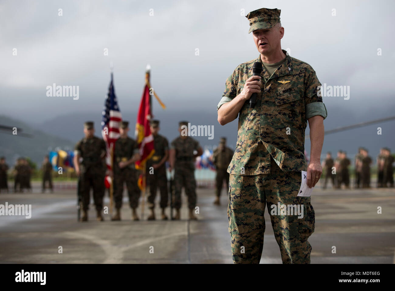 U.S. Marine Corps Col. Christopher Patton, commanding officer, Marine ...