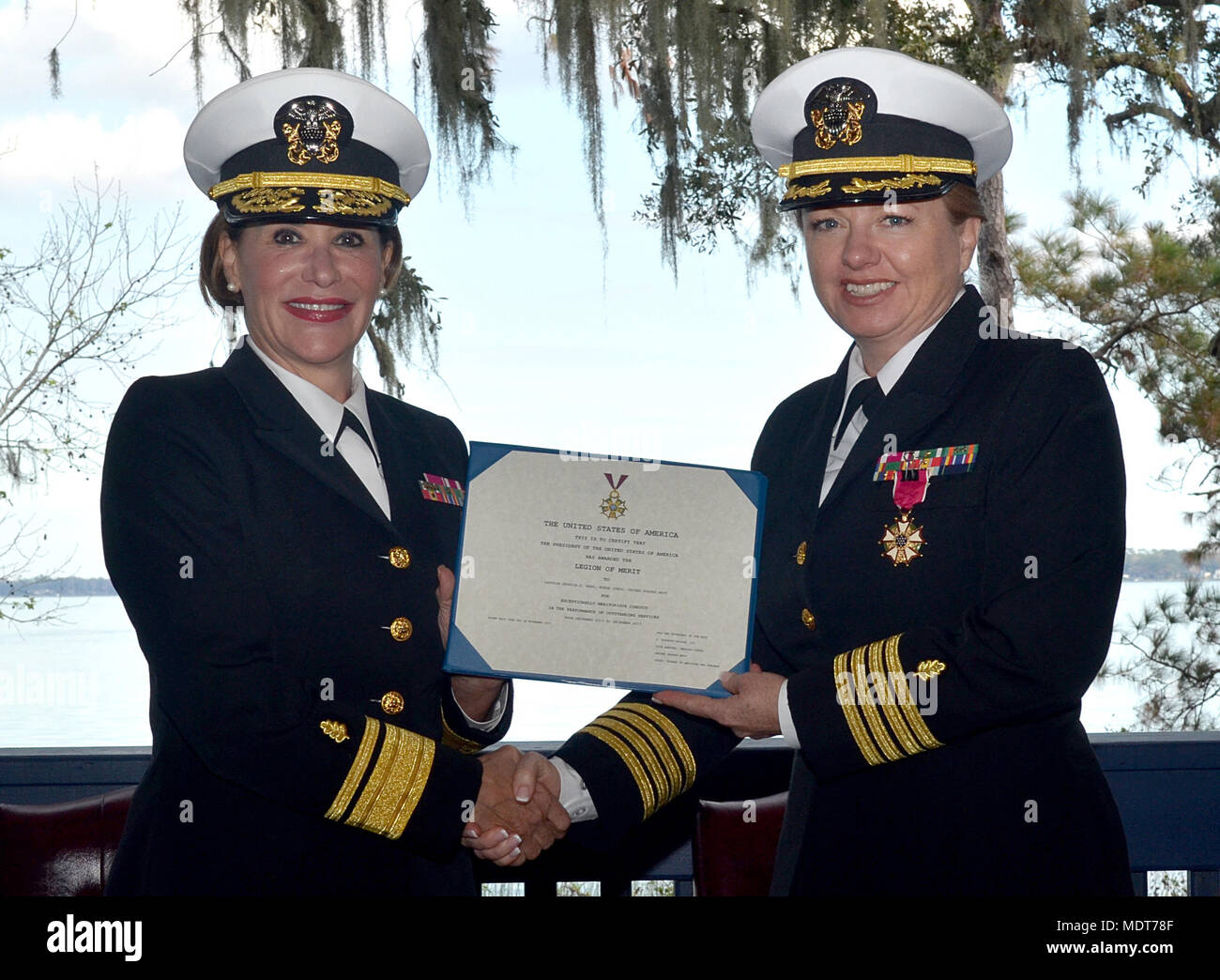 Rear Adm. Christina Alvarado (left), Deputy Chief, Reserve Policy and ...