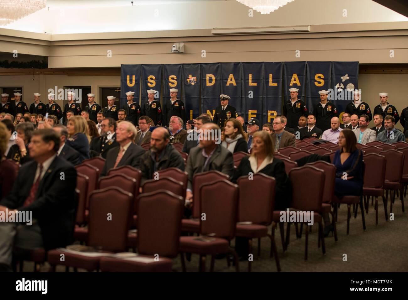 BANGOR, Wash. (Dec. 5, 2017) Crew members assigned to the Los Angeles ...