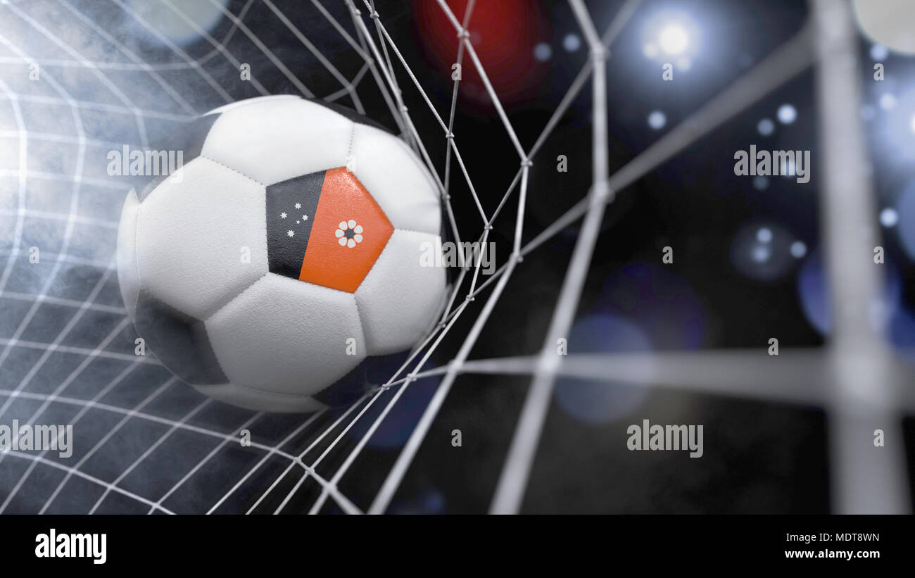 Very realistic rendering of a soccer ball with the flag of Northern ...