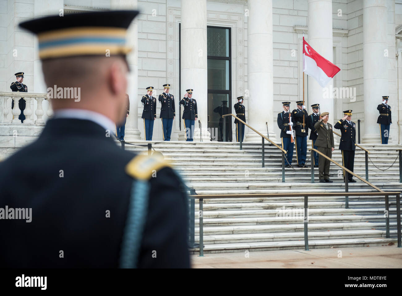 Lt. Gen. Perry Lim (inner left), chief of defence force, Singapore ...