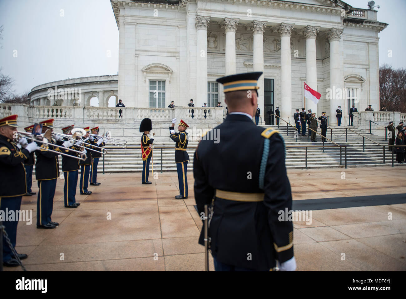 Lt. Gen. Perry Lim (inner left), chief of defence force, Singapore ...