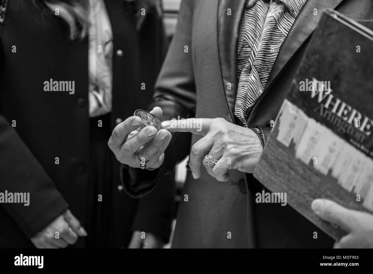 Karen Durham-Aguilera (center), executive director, Army National ...