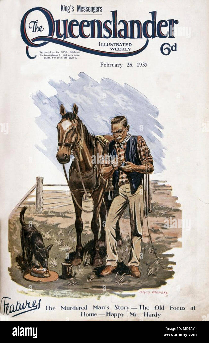 Illustrated front cover from The Queenslander, 25 February 1937 ...