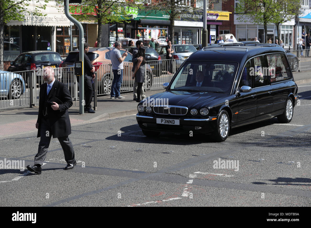 The funeral cortege carrying three family members, Mary Ragoobeer, 46 ...