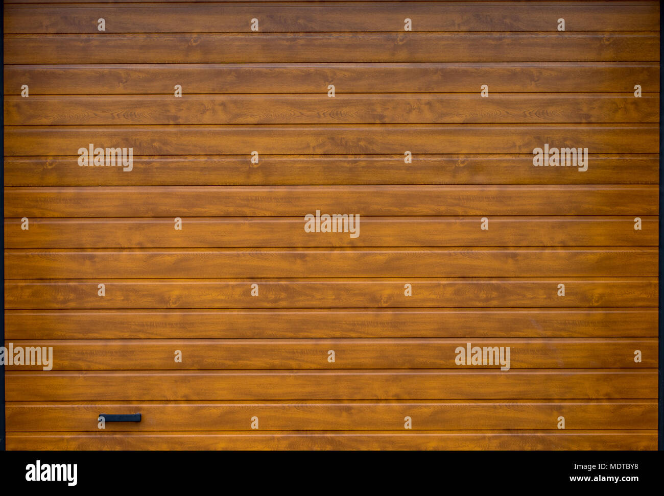 Wooden wall of modern rural garage with the automatic lifted gate Stock ...