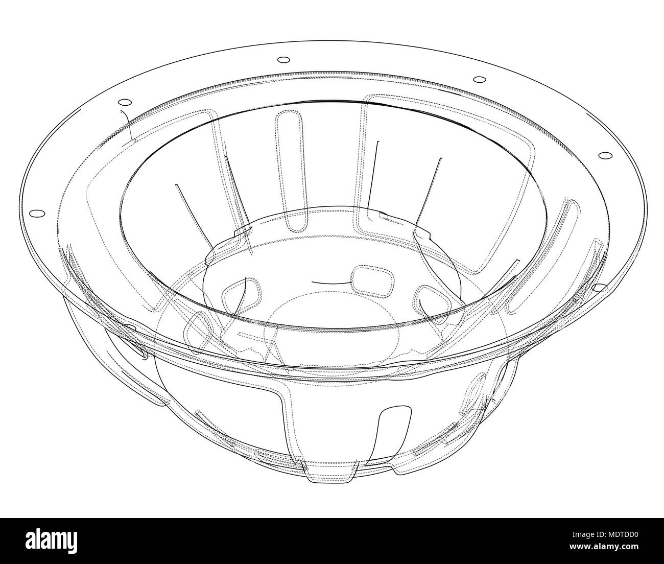 Outline subwoofer speaker. Vector Stock Vector Image & Art - Alamy