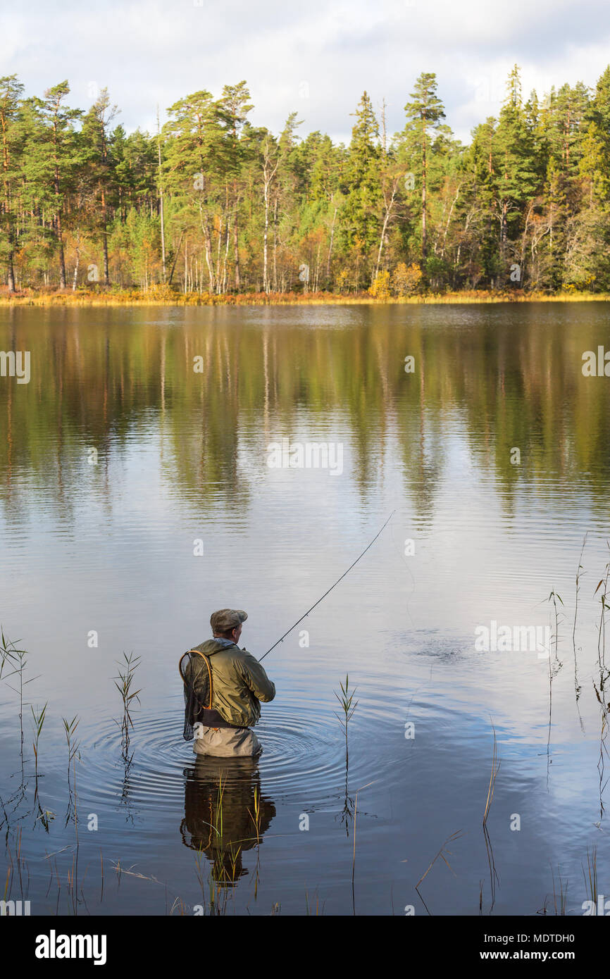 Flyfishing lake hi-res stock photography and images - Alamy