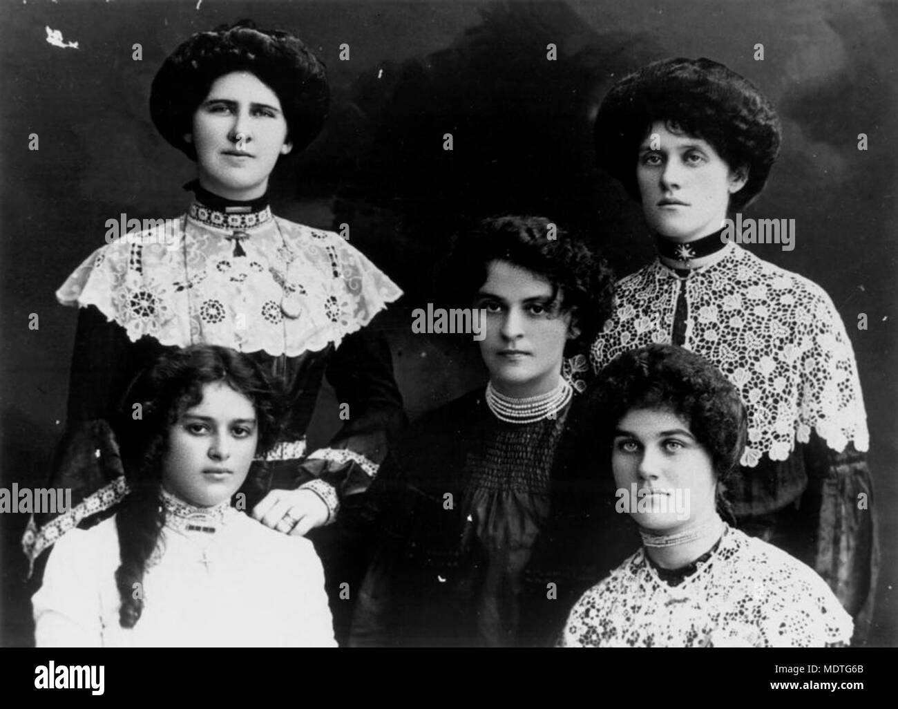 The five sisters Black and White Stock Photos & Images - Alamy