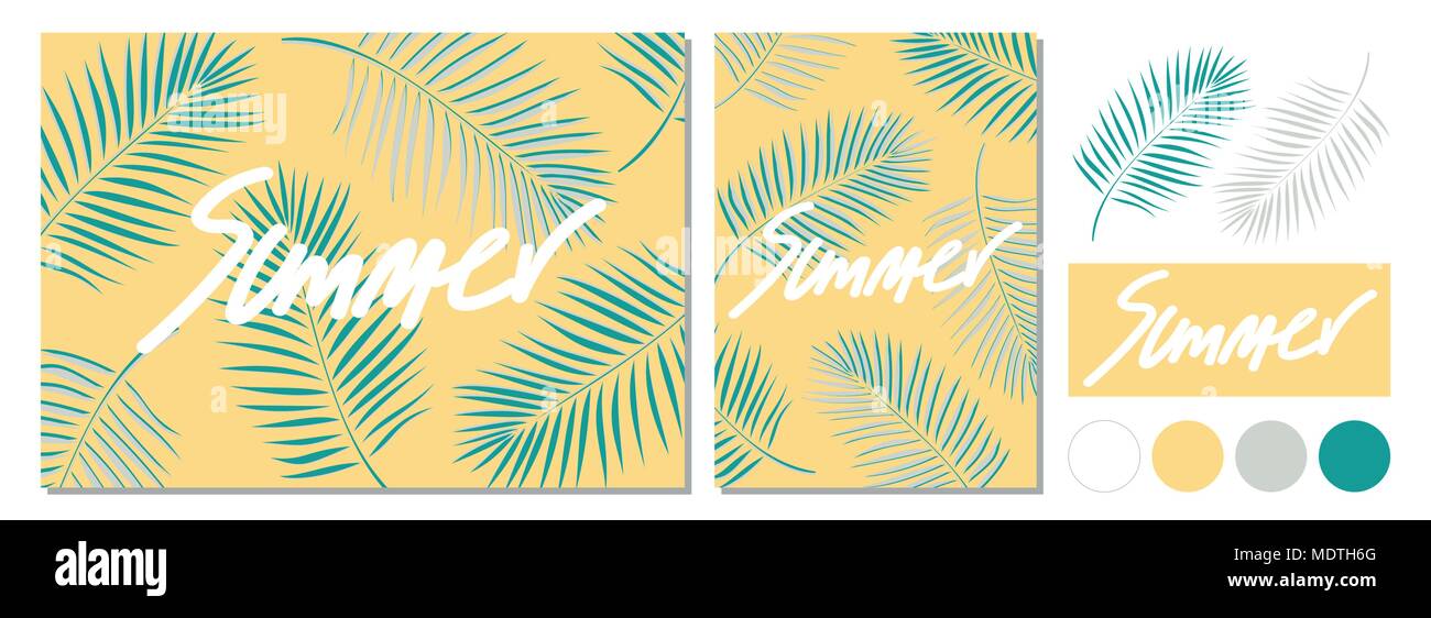 Set of background design in vector illustration with elements and color ...