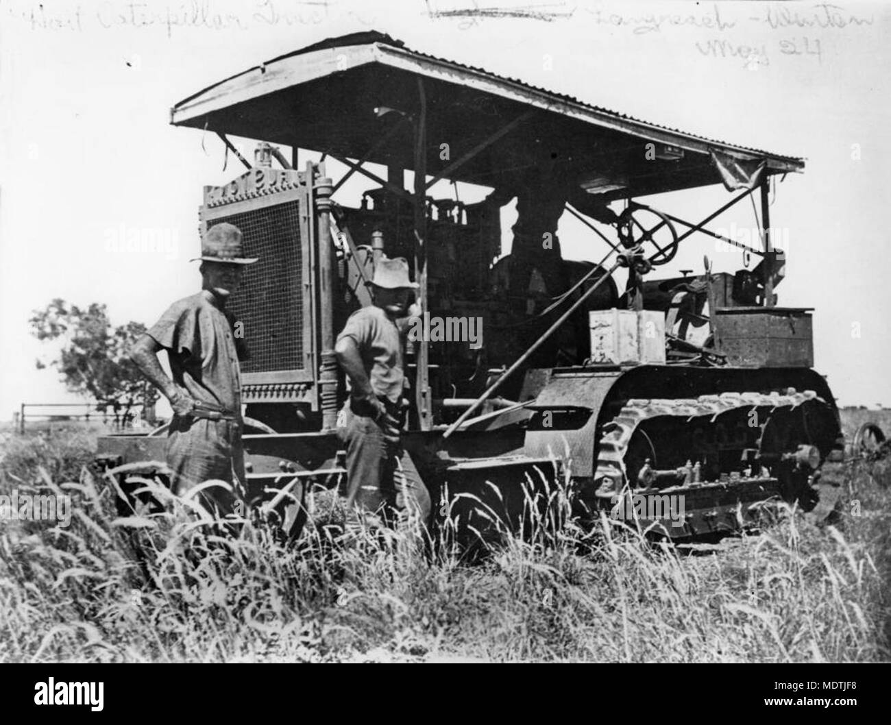 Ruston tractor between Winton and Longreach, 1924 Stock Photo - Alamy