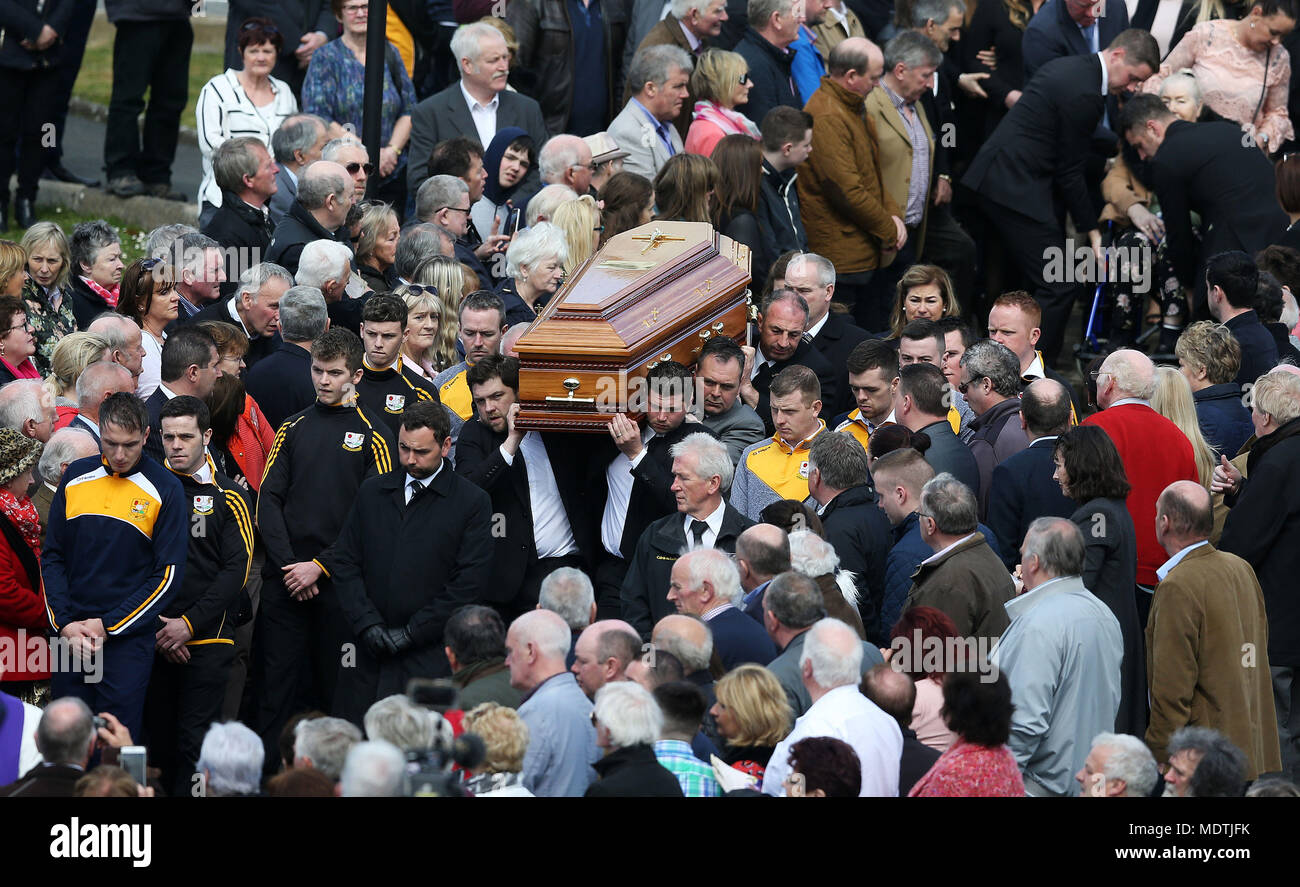 The coffin of Big Tom McBride is taken from Saint Patrick's Church in ...