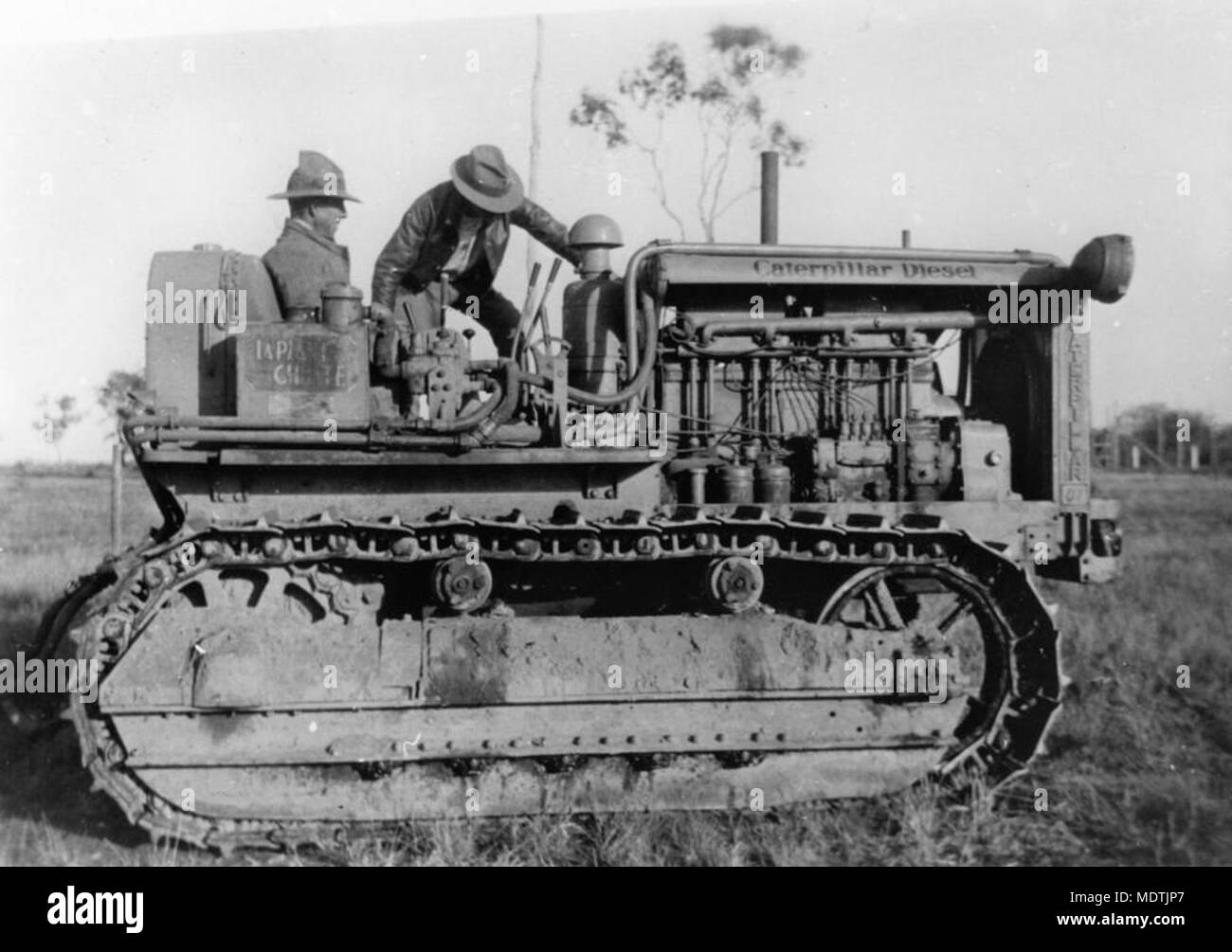 Caterpillar crawler tractor, ca 1940 Stock Photo - Alamy