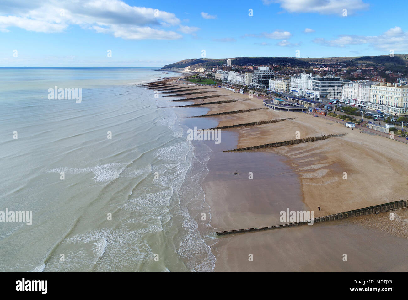 Beach Groynes Eastbourne Sussex England High Resolution Stock ...
