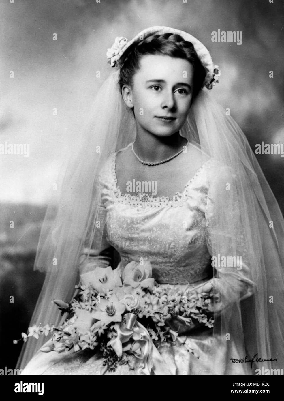 Cecily Lydia Fearnley Nee Sandercock On Her Wedding Day 1953 Stock