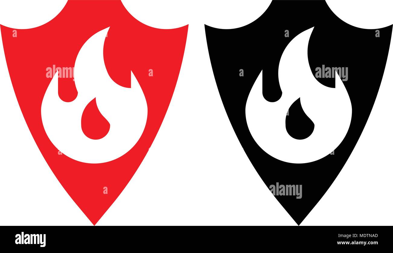 White fire protection shield icon hi-res stock photography and images ...