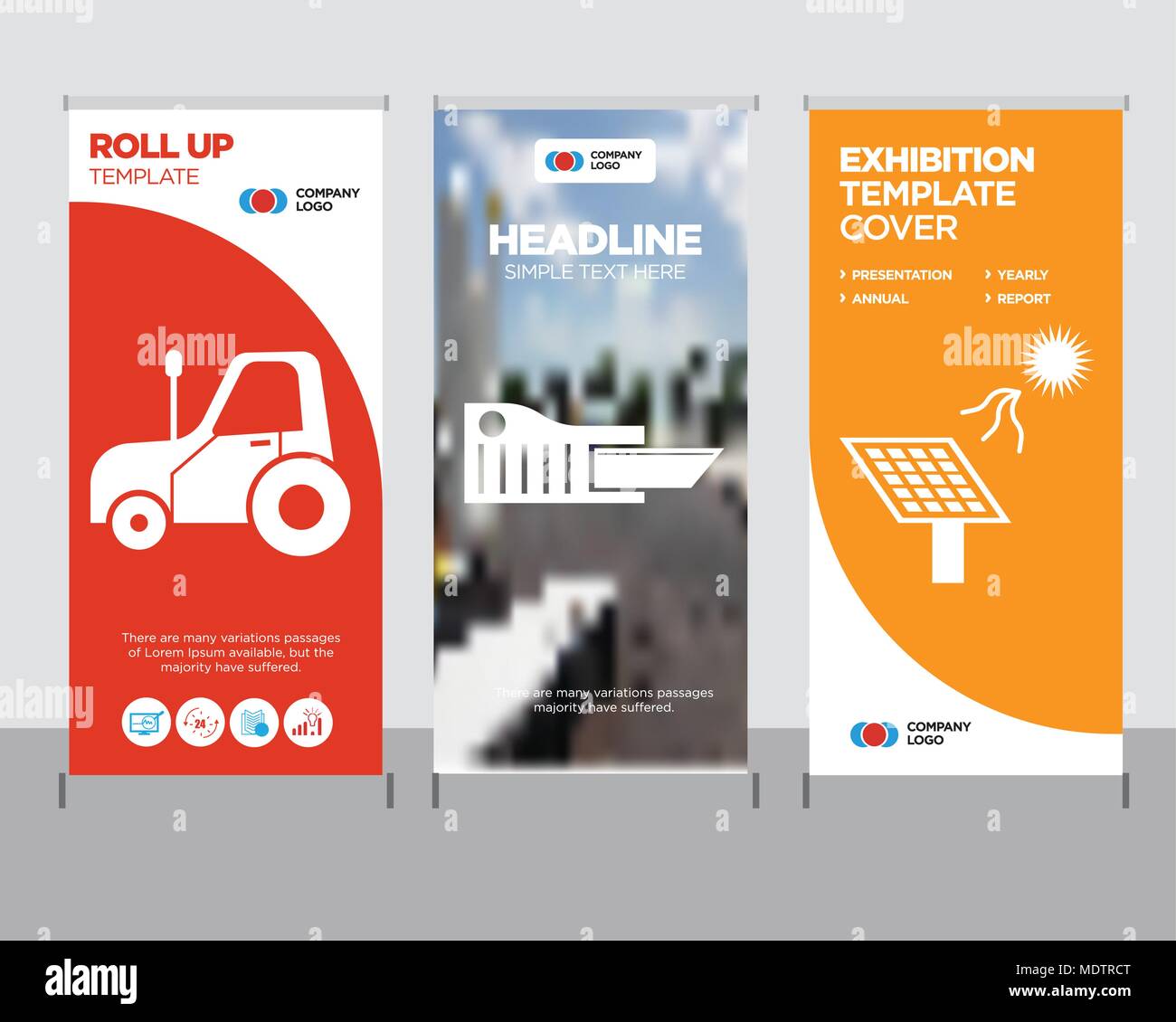 solar battery modern business roll up banner design template, cutter ...