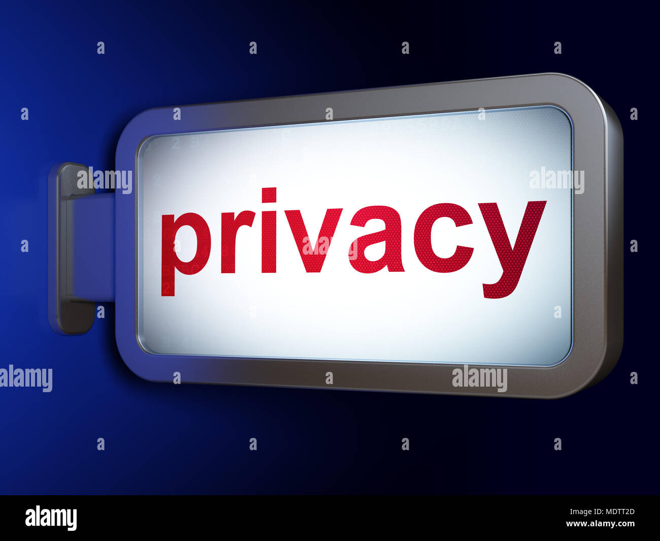 Security concept: Privacy on advertising billboard background, 3D ...