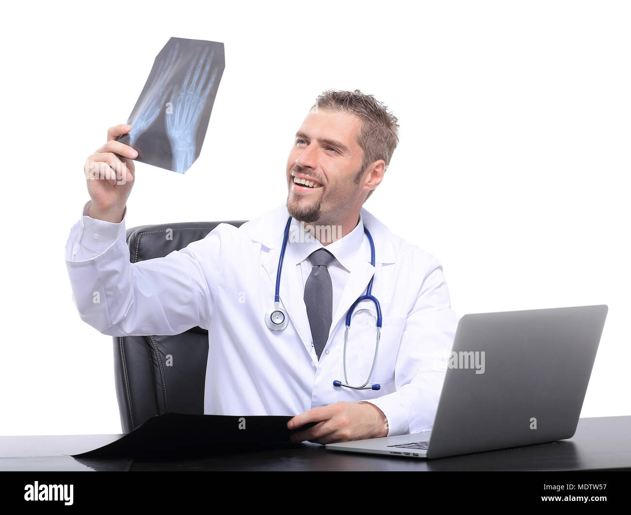 Male doctor examining x ray image hi-res stock photography and images ...