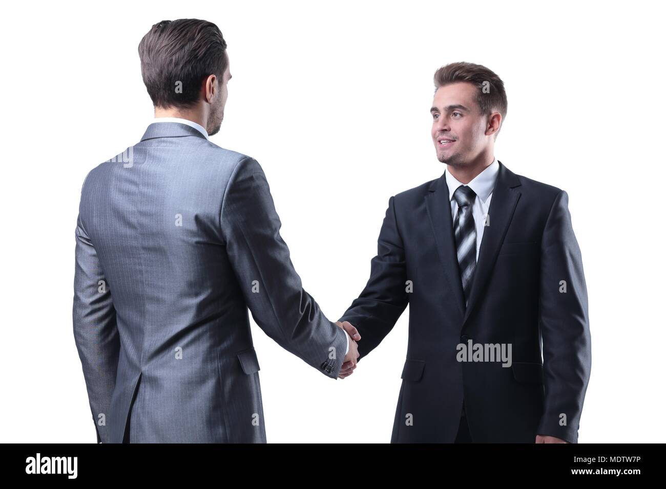 handshake of two new business partners Stock Photo - Alamy