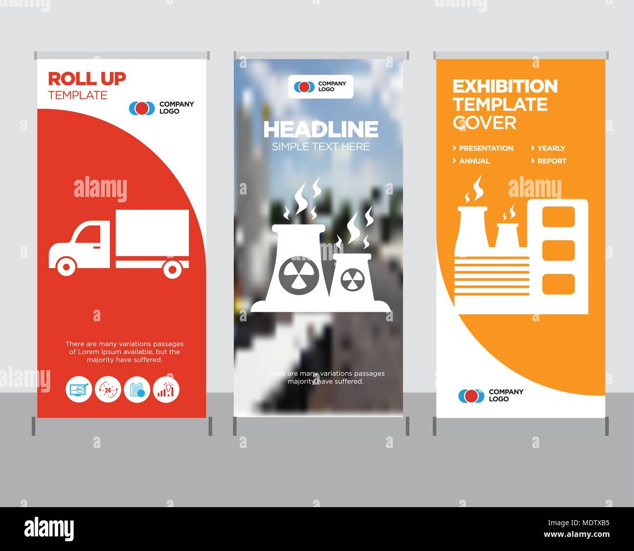 factory modern business roll up banner design template, fabric creative ...