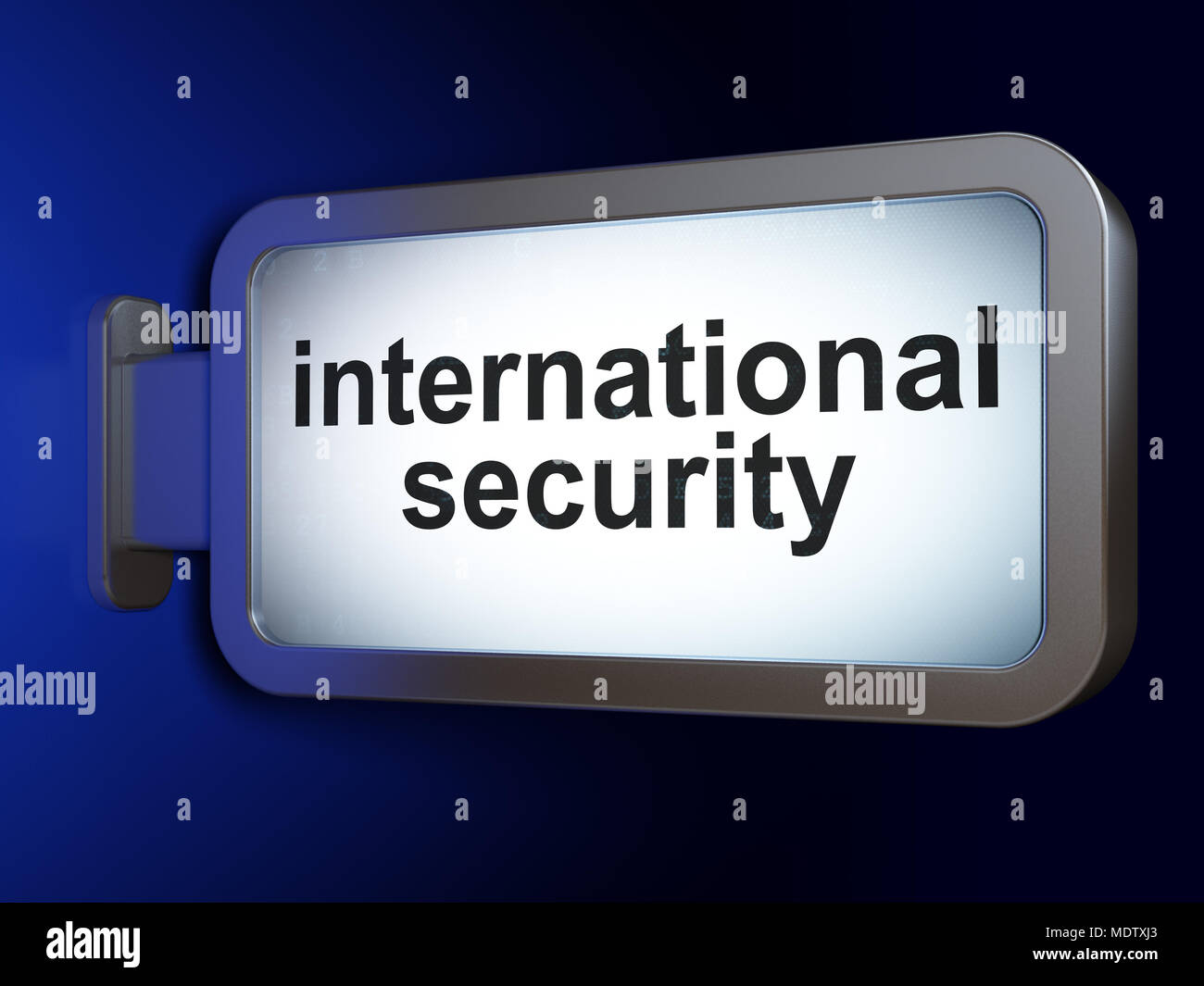 Safety concept: International Security on advertising billboard ...
