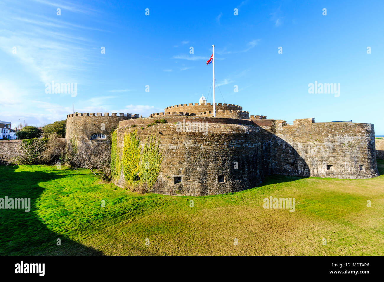 Deal Castle, one of the finest Tudor artillery castles in England. Dry ...