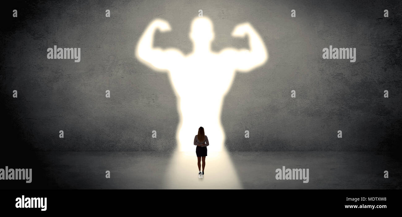 Woman standing dreaming strong hi-res stock photography and images - Alamy