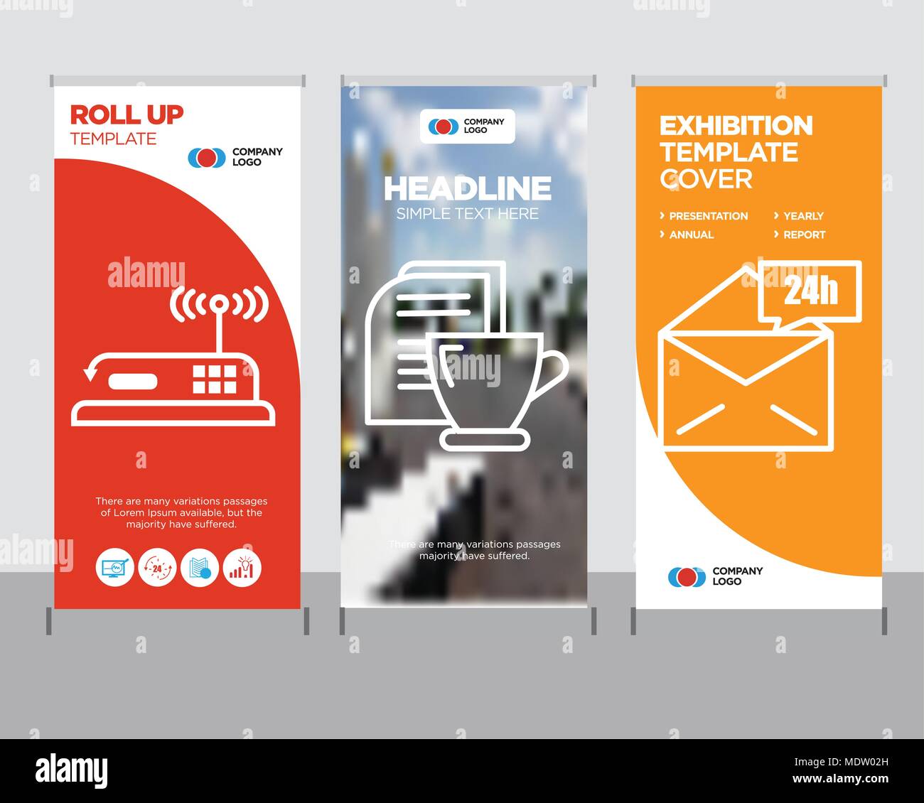 Mail 24 hours modern business roll up banner design template, Mail and ...