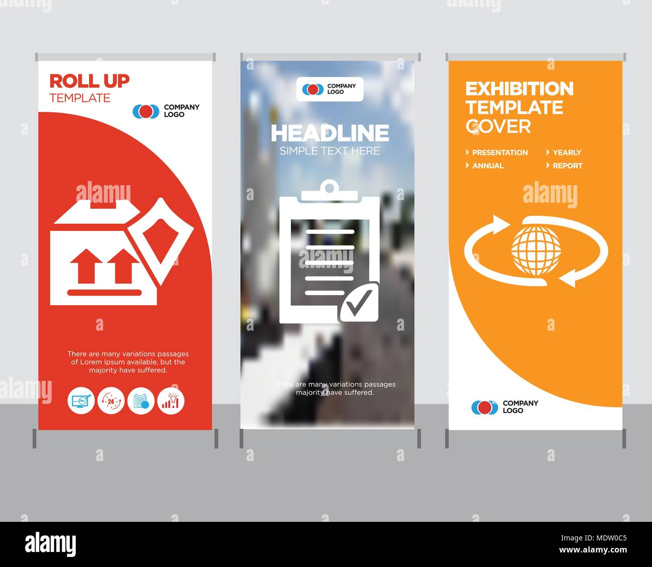 International delivery modern business roll up banner design template ...
