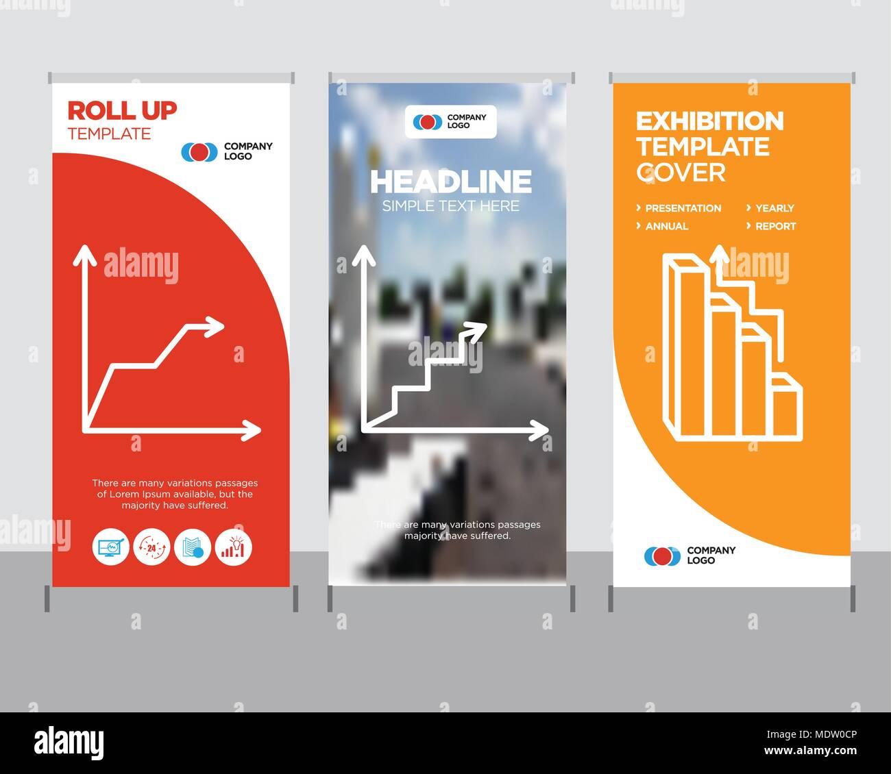 Targeting modern business roll up banner design template, Data ...