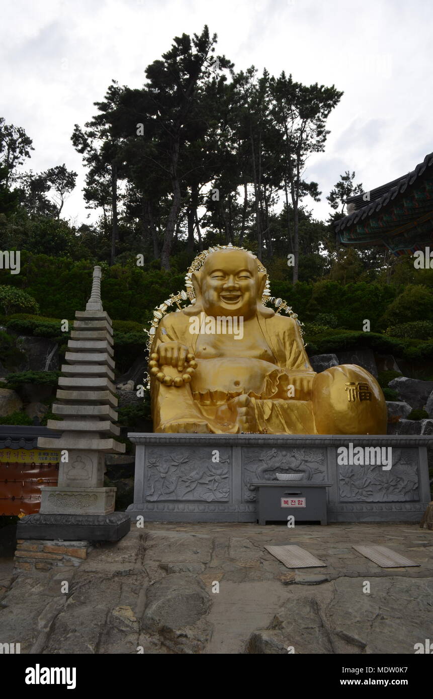 Golden Buddha Statue in Busan Stock Photo - Alamy