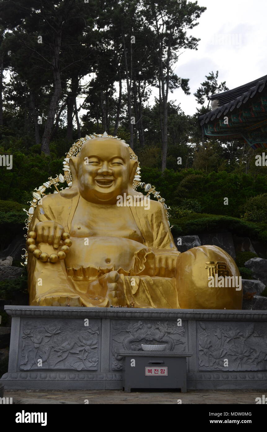 Golden Buddha Statue in Busan Stock Photo - Alamy