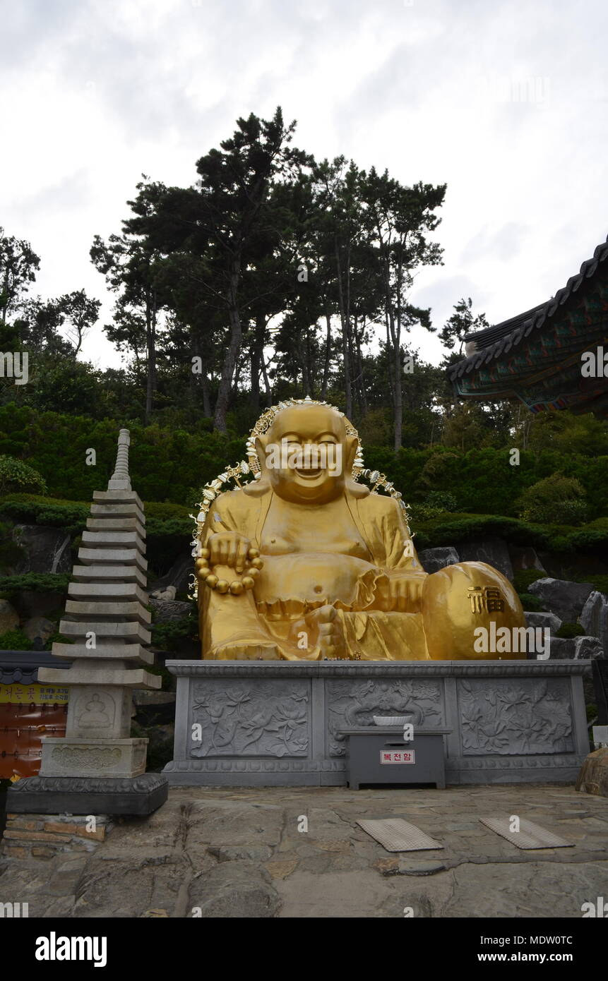 Golden Buddha Statue in Busan Stock Photo - Alamy