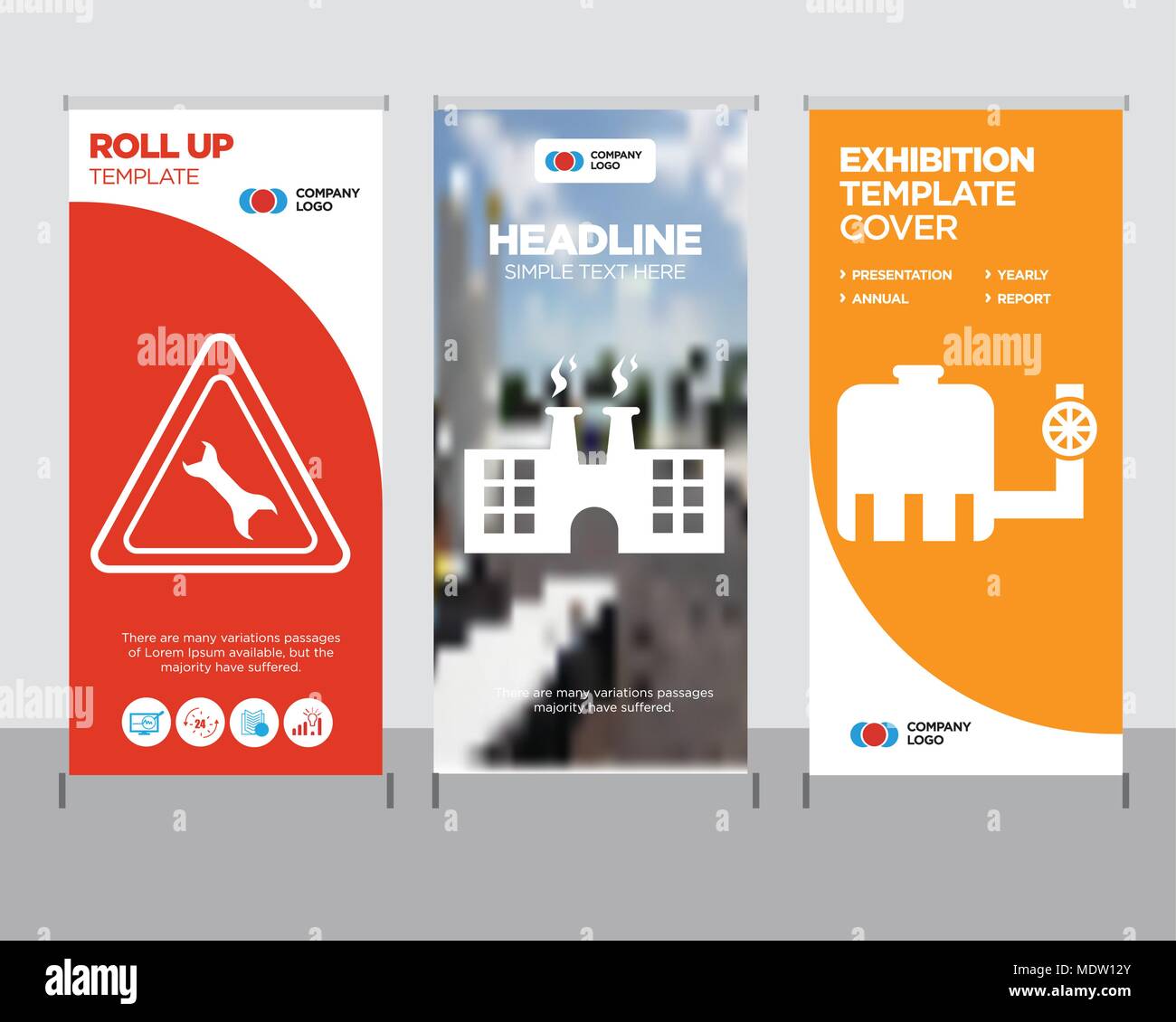 tipper modern business roll up banner design template, factory creative ...