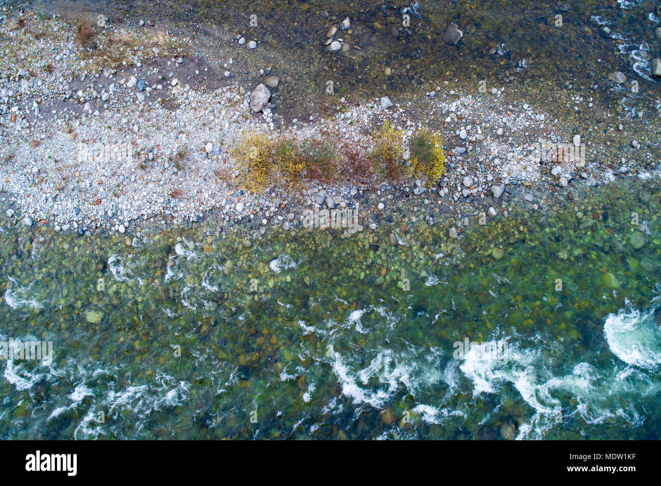 Aerial top view mountain river hi-res stock photography and images - Alamy