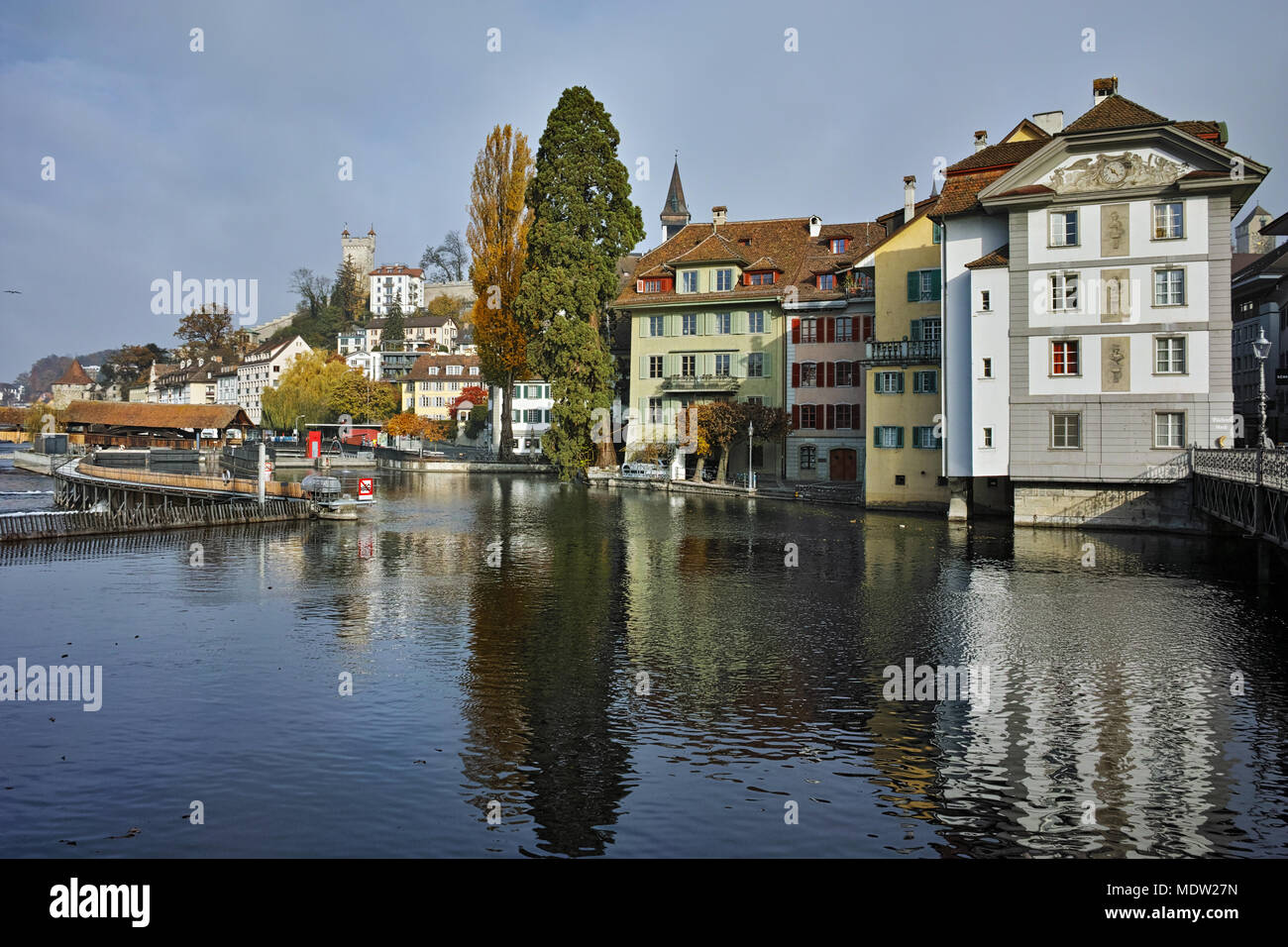 Panoramic view of City of Lucern, Canton of Lucerne, Switzerland Stock ...