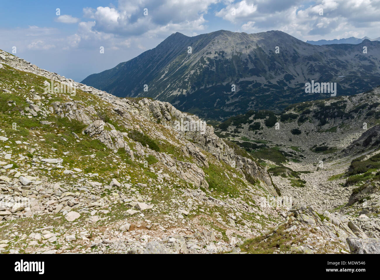 Panorama from Banderitsa pass to Todorka peak, Pirin Mountain, Bulgaria ...