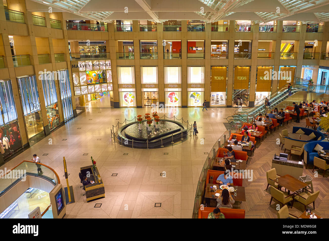 HONG KONG - OCTOBER 25, 2015: inside the Landmark shopping mall. The ...