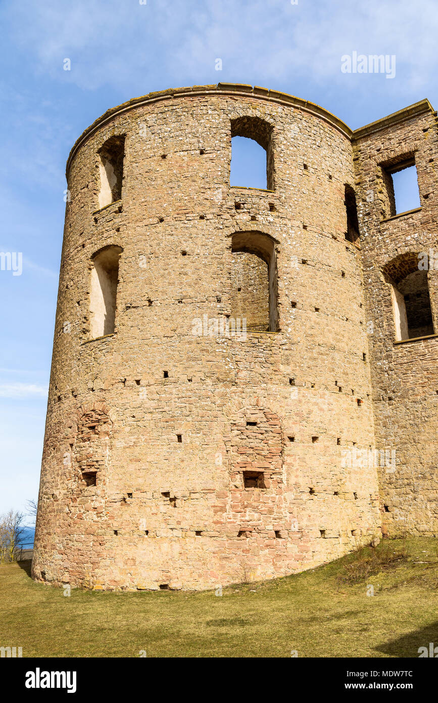 Historic castle ruin at Borgholm, Oland in Sweden. A popular travel ...