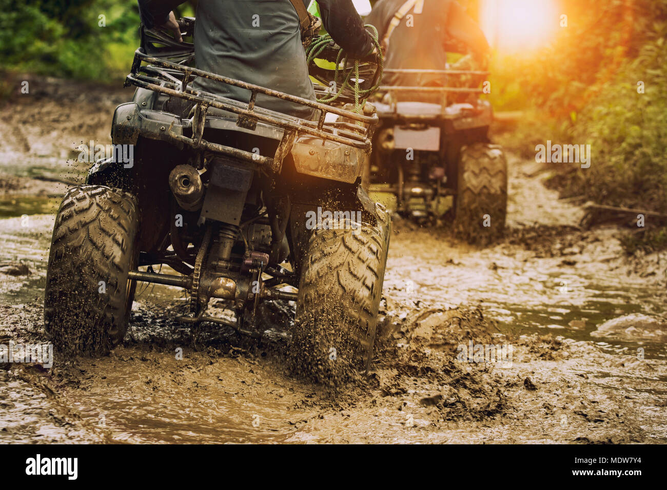 man riding atv vehicle on off road track ,people outdoor sport ...