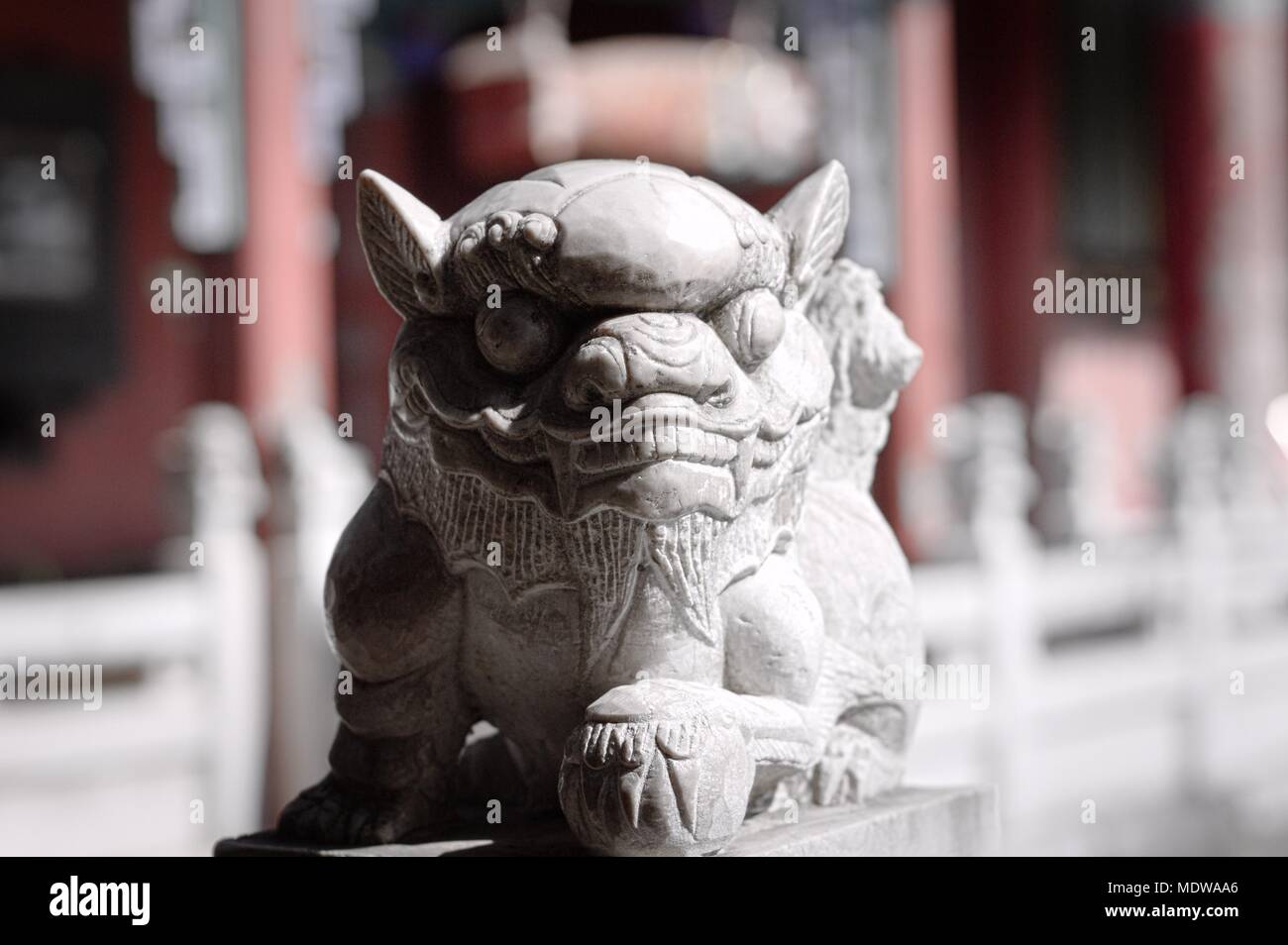 Dragon Gargoyle in the Buddhist Temple (Kunming, Yunnan, China Stock ...