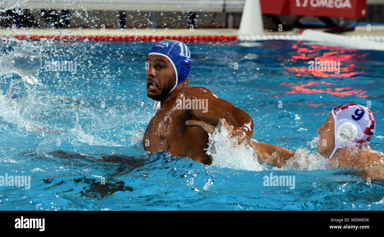 Budapest, Hungary - Jul 25, 2017. BODEGAS Michael Alexandre (ITA) (in ...