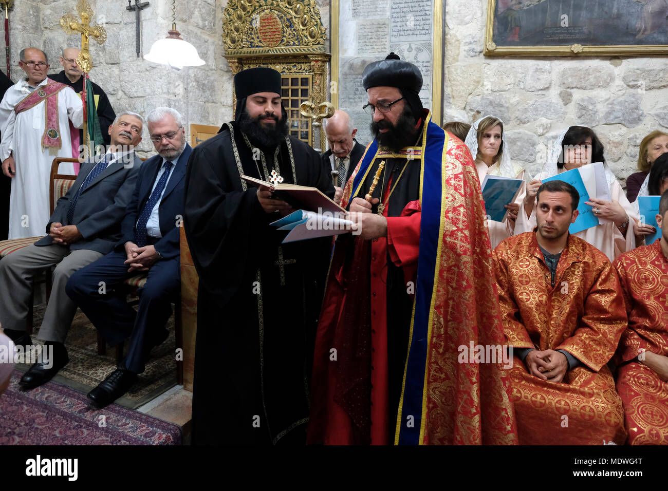 Syriac priests and Syrian Orthodox Archbishop, Mar Swerios Malki Murad ...