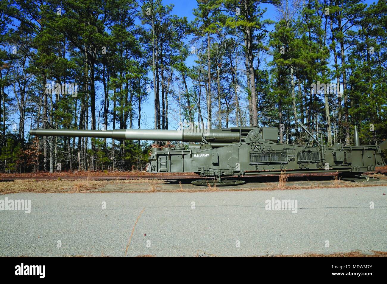 The M65 artillery piece, also called Atomic Annie, sits in Fort Lee's ...