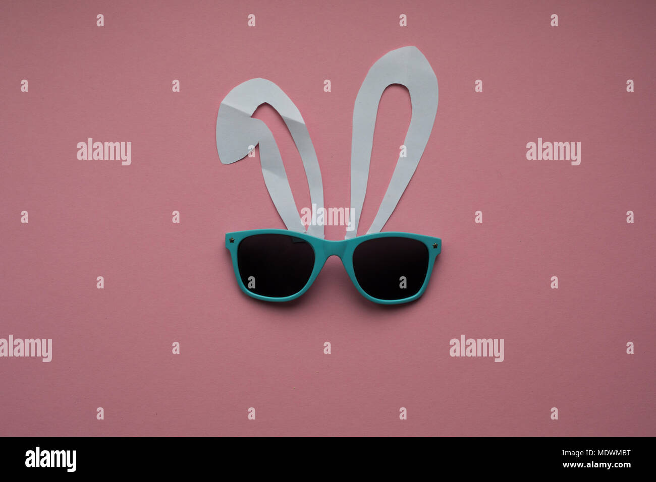 Abstract rabbit on the pink background Stock Photo - Alamy