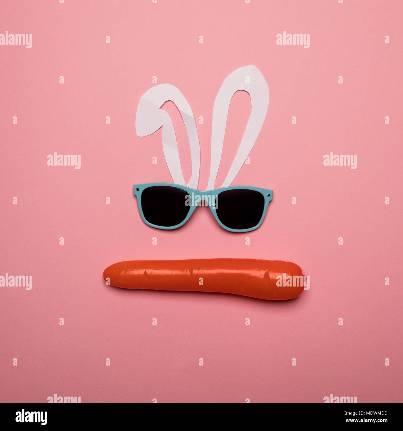 Abstract rabbit on the pink background Stock Photo - Alamy