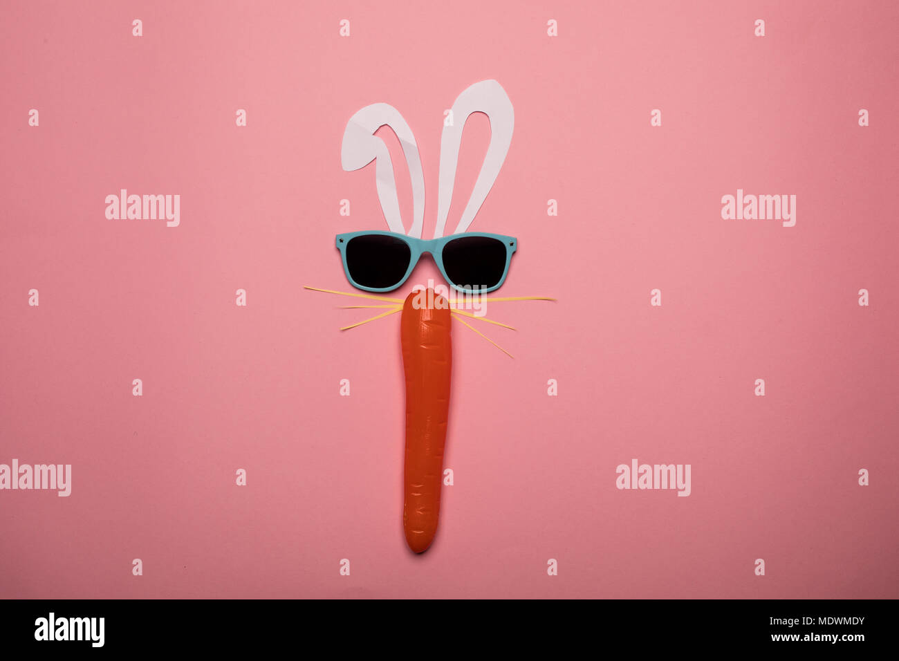 Abstract rabbit on the pink background Stock Photo - Alamy
