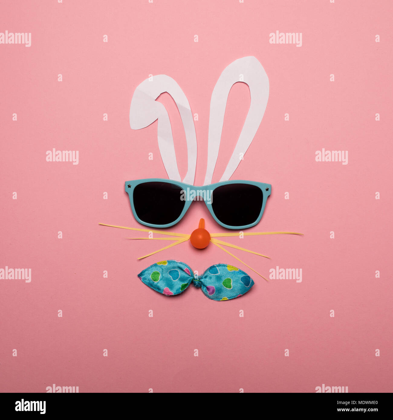 Abstract rabbit on the pink background Stock Photo - Alamy
