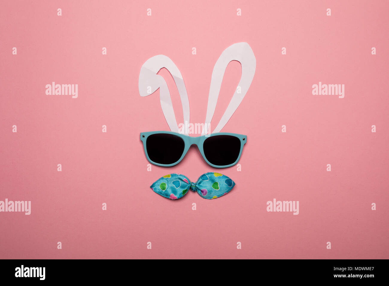 Abstract rabbit on the pink background Stock Photo - Alamy
